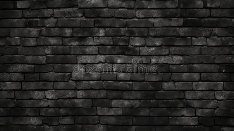 Distinctive Black Brick Wall, a Unique Vintage Background Texture with ...