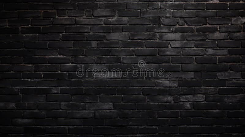 Distinctive Black Brick Wall, a Unique Vintage Background Texture with ...