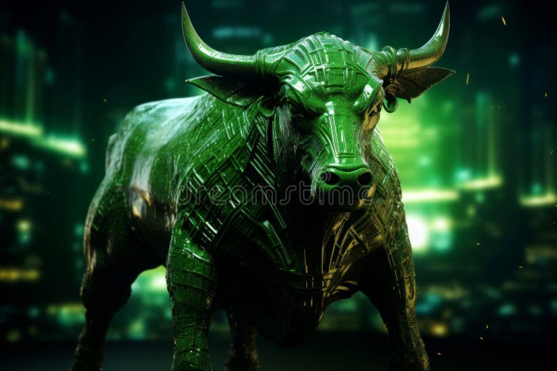 Distinctive Bull Neon. Generate Ai Stock Illustration - Illustration of ...