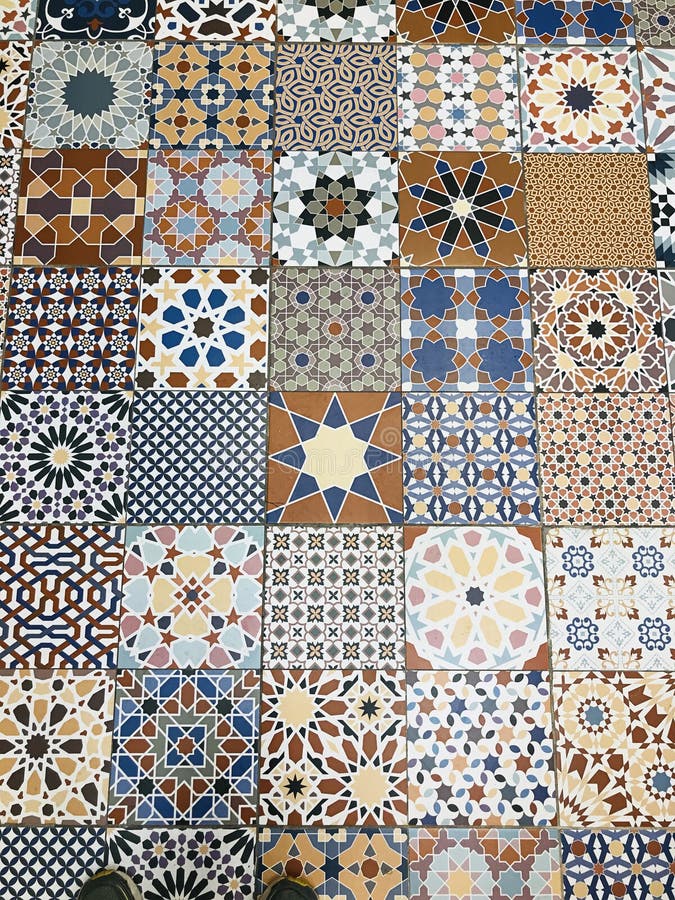 Distinctive and Colorful Patterns of Floor Tiles of Stores in Thailand ...