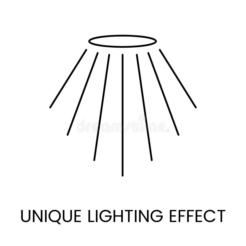 Distinctive Lighting Effect Represented by a Vector Line Icon Stock ...