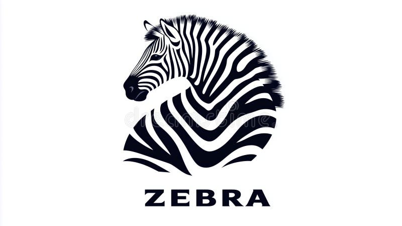 A Distinctive Profile View of a Black and White Zebra Design Stock ...