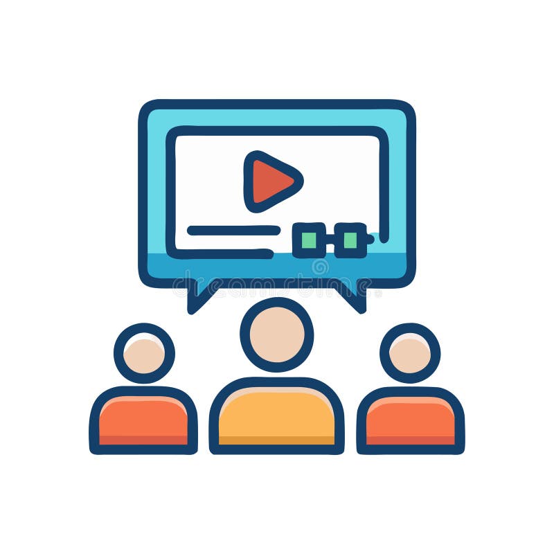 Distinctive Lecture Video Representation Stock Vector - Illustration of ...