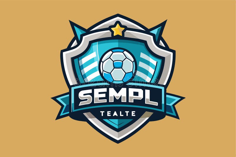 A Distinctive Soccer Shield Emblem Showcases a Central Ball and a Star ...