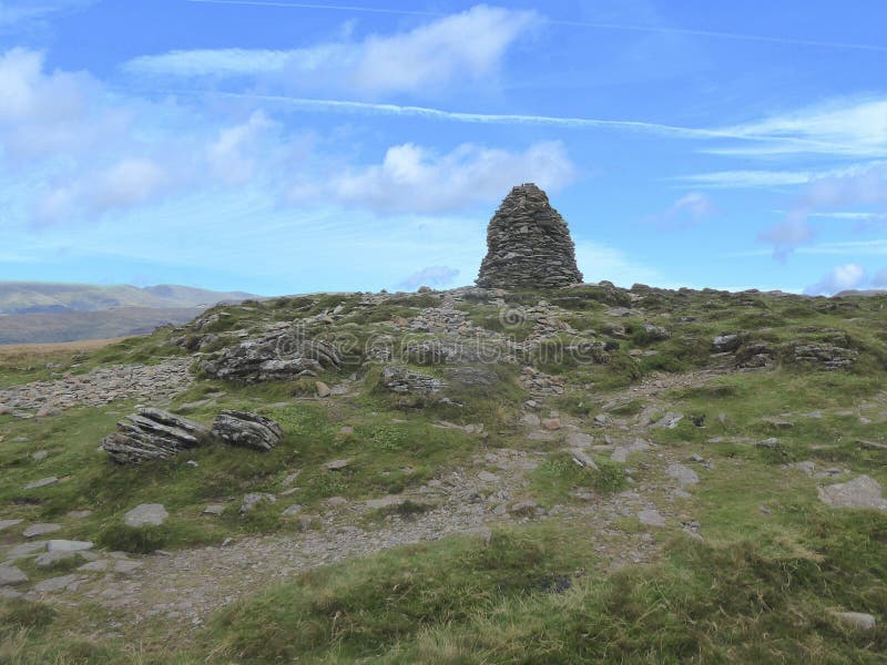 High Spy summit cairn stock image. Image of blue, healthy - 263148169