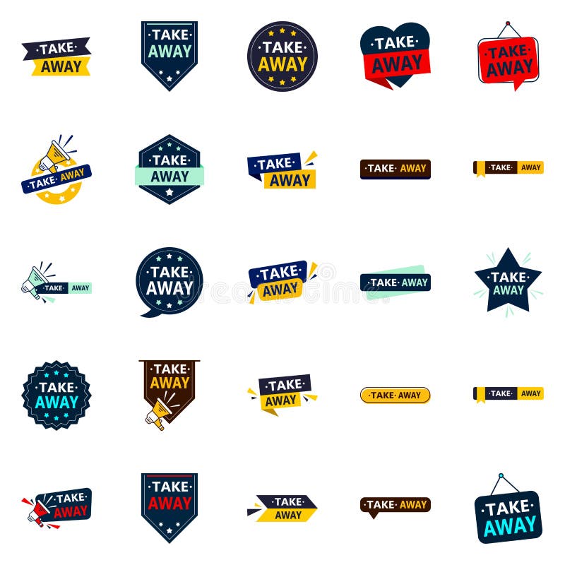 25 Distinctive Vector Designs in the Take Away Bundle Perfect for Food ...