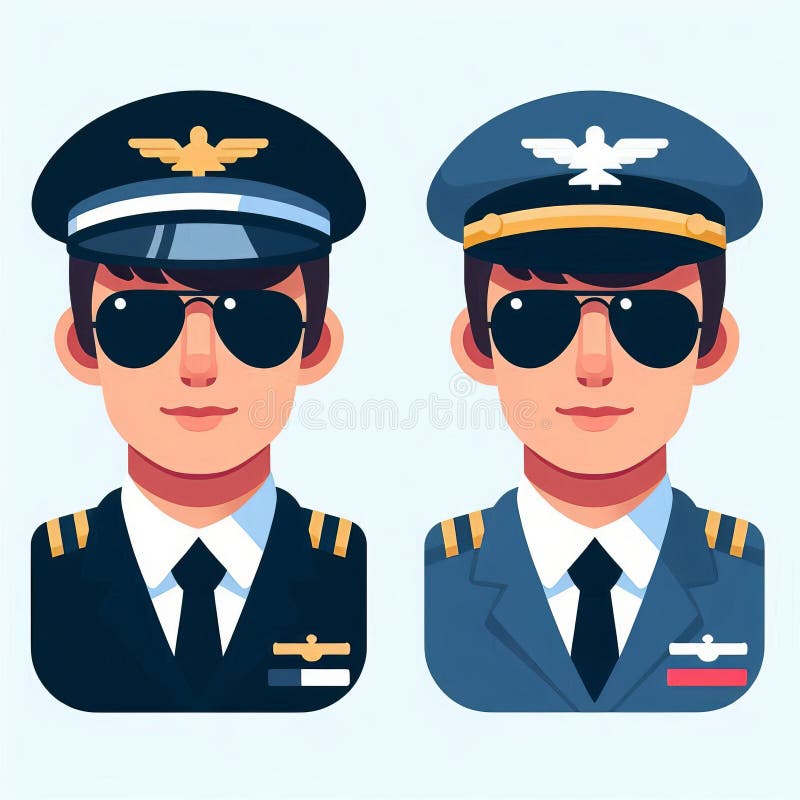 Distinguished Aviators: a Comparison of Pilot Uniforms Stock ...