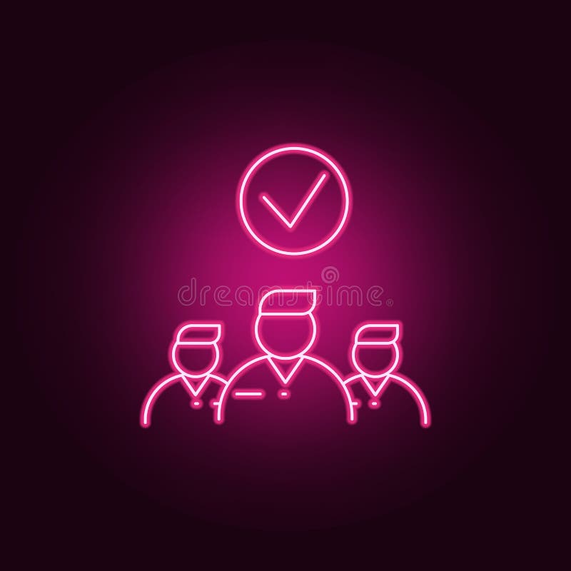 Distinguished Employee Icon. Elements of Interview in Neon Style Icons ...