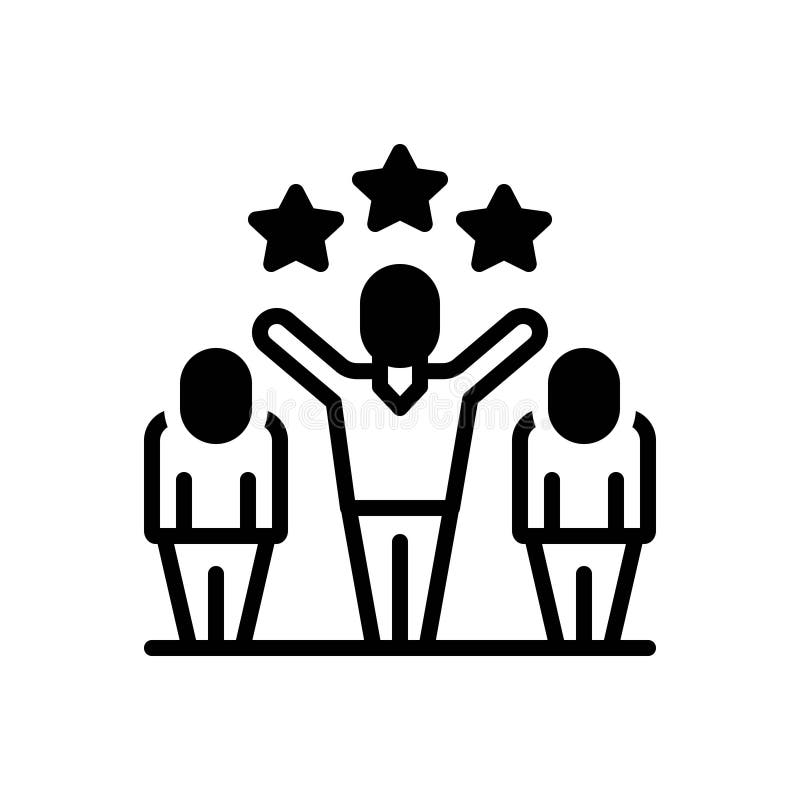 Black Solid Icon for Distinguished, Specific and Honored Stock ...