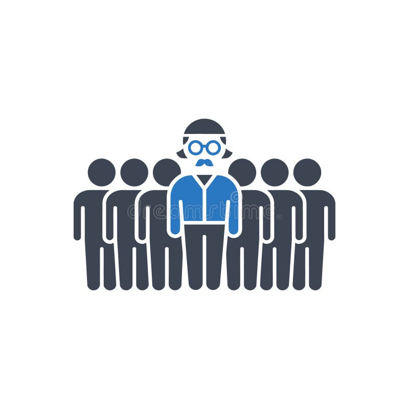 Distinguished Leader Icon stock vector. Illustration of team - 376290755