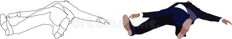 Distinguished Person Lying on the Ground Rest Unconscious Stock ...
