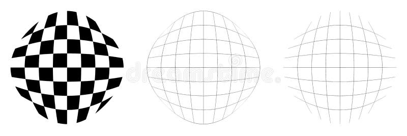 Distorted Abstract Geometric Shape Elements. Deformation, Distortion ...