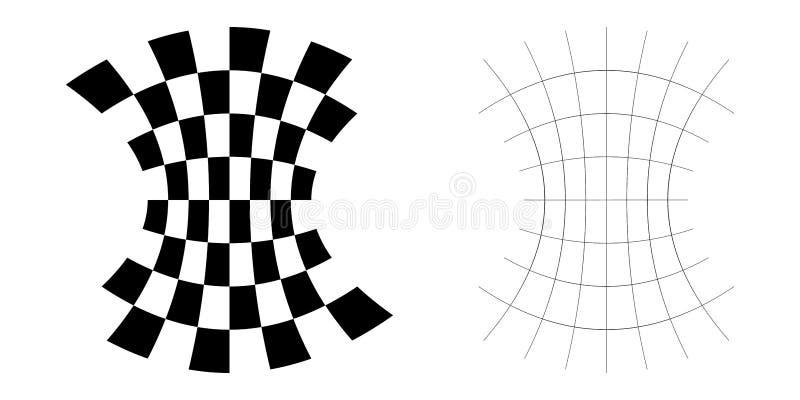 Distorted Abstract Geometric Shape Elements. Deformation, Distortion ...