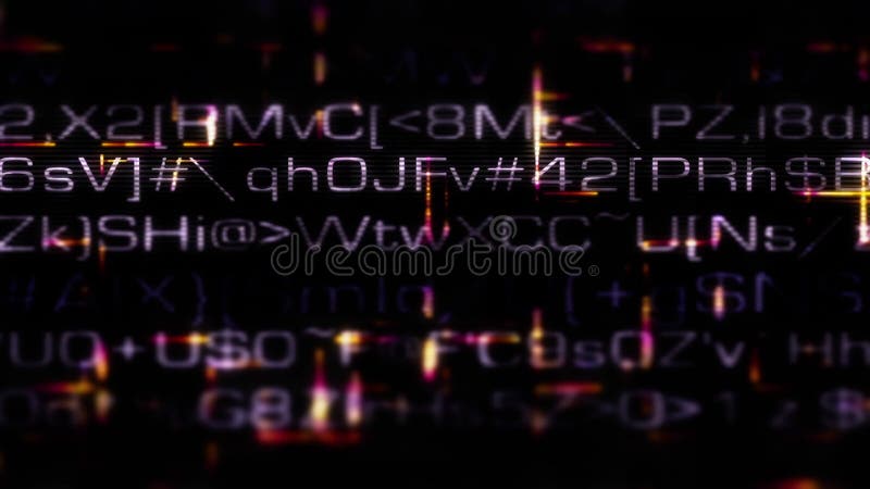 Digital Glitch: Corrupted Data Stream with Distorted Text and Symbols ...