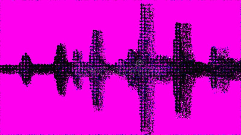 Distorted Audio Waveform Range Stock Illustration - Illustration of ...