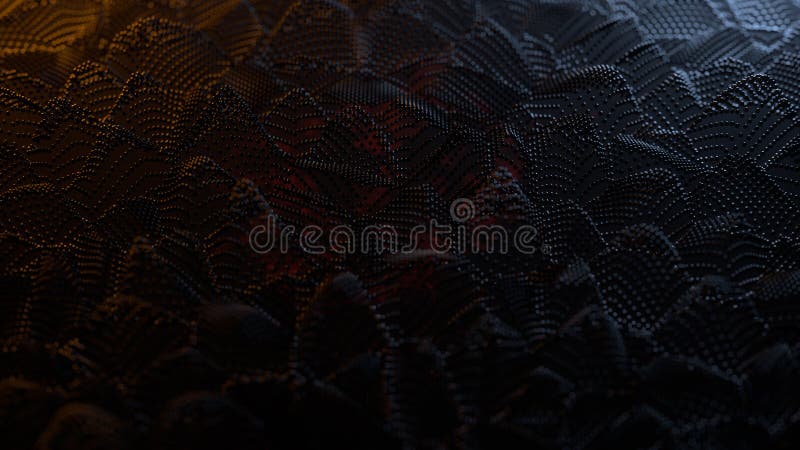 Distorted Black Surface 3D Render Illustration Stock Illustration ...