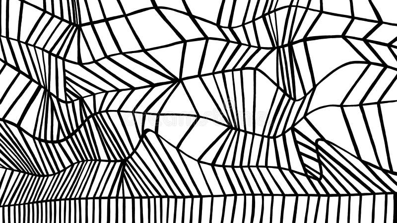 Distorted Black and White Striped Pattern. Stock Illustration ...