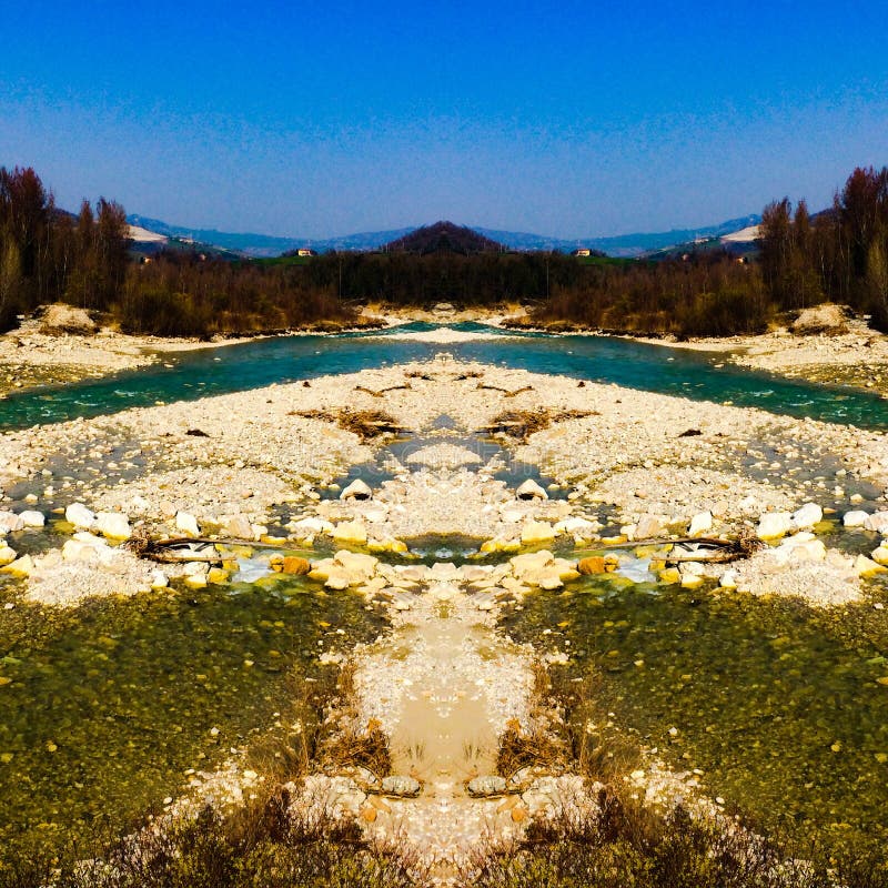 Distorted Blue Green Rivers Abstract Art Stock Photo - Image of ...