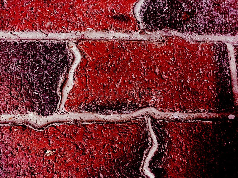 Distorted old brick wall stock photo. Image of damaged - 14442584