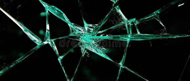 Distorted Broken Glass Overlay Texture with Glitching Effects on Black ...