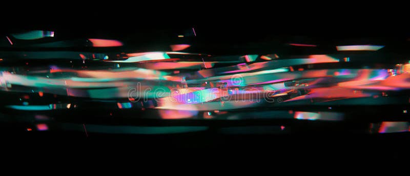Distorted Broken Glass Texture with Glitch Effects on a Black ...