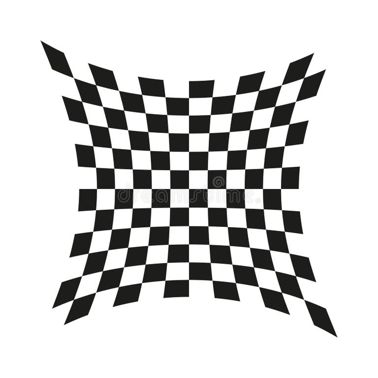 Distorted Checkerboard Pattern. Warped Square Grid. Wavy Chessboard ...