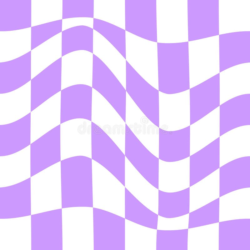 Distorted Chess Board Background. Checkered Optical Illusion. Psychedelic Pattern with Warped ...