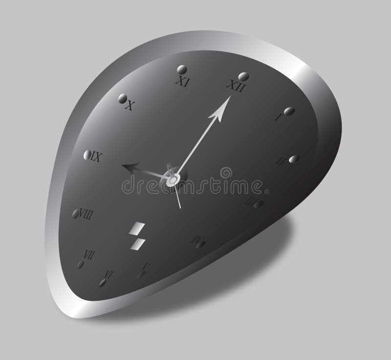 Distorted Clock stock illustration. Image of clock, measure - 12912343