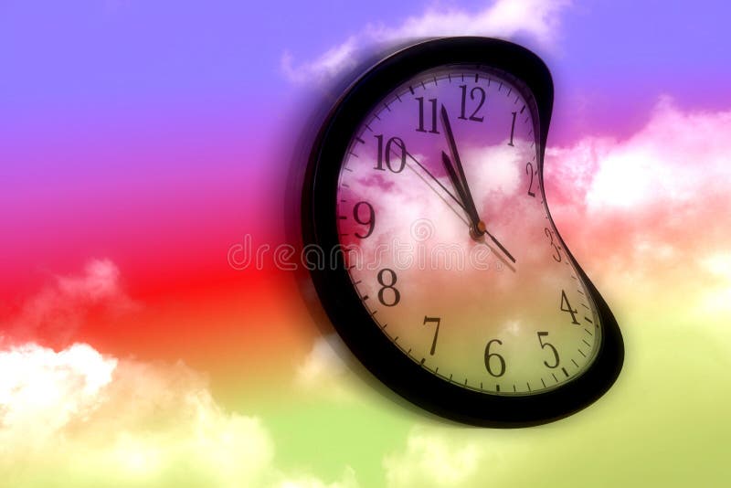 Distorted Clock stock illustration. Illustration of flies - 212634