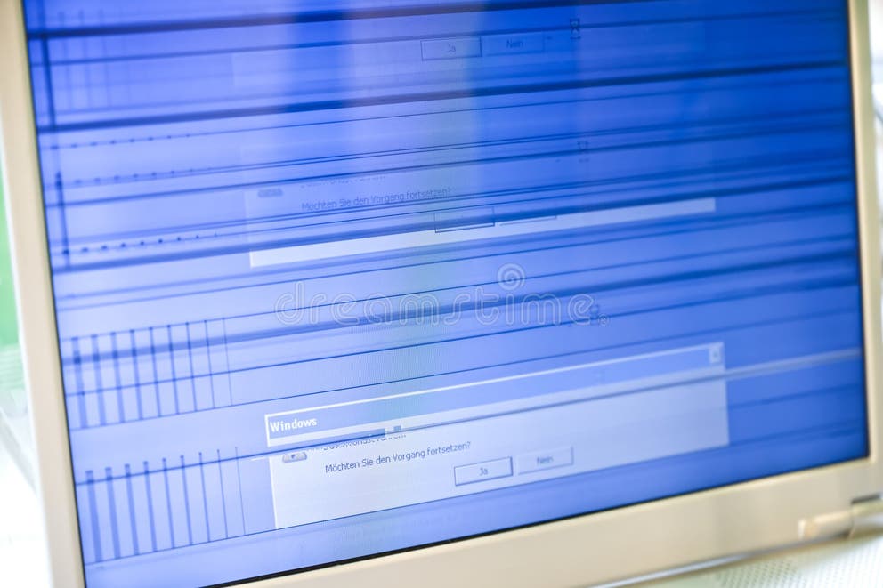 Distorted Computer Screen with Graphical Errors Stock Image - Image of ...