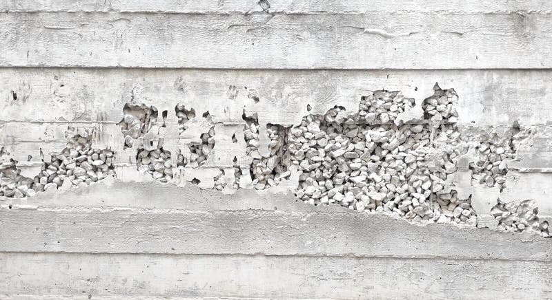 Distorted and Cracked White L Concrete Wall Stock Photo - Image of ...