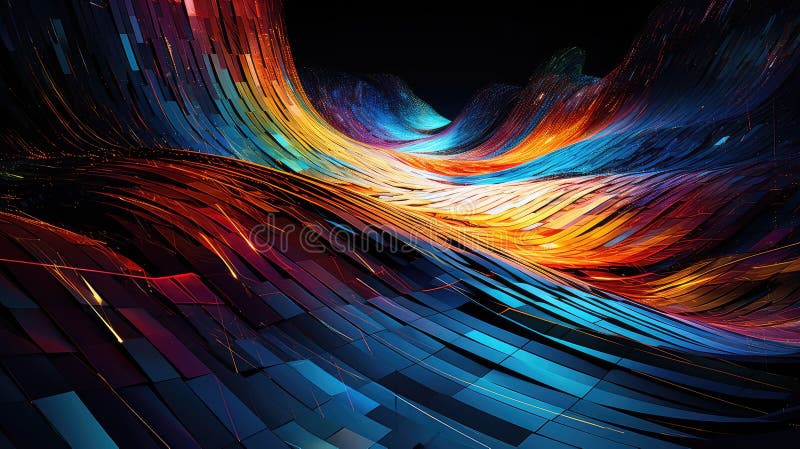 Distorted data warp stock illustration. Illustration of digital - 373059889