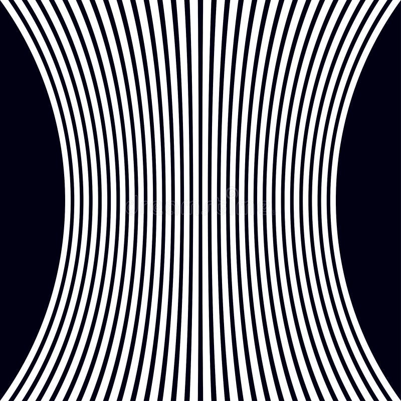 Distorted, Deformed Lines and Stripes Vector Element Stock Vector ...