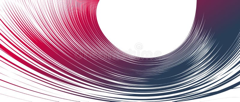 Distorted and Deformed Lines Vector Abstract Background, Curvature of ...