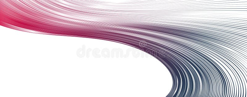 Distorted and Deformed Lines Vector Abstract Background, Curvature of ...