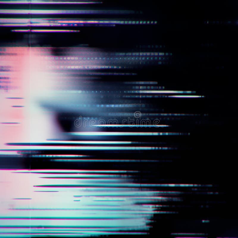 Distorted Digital Background with Signal Interference Stock ...