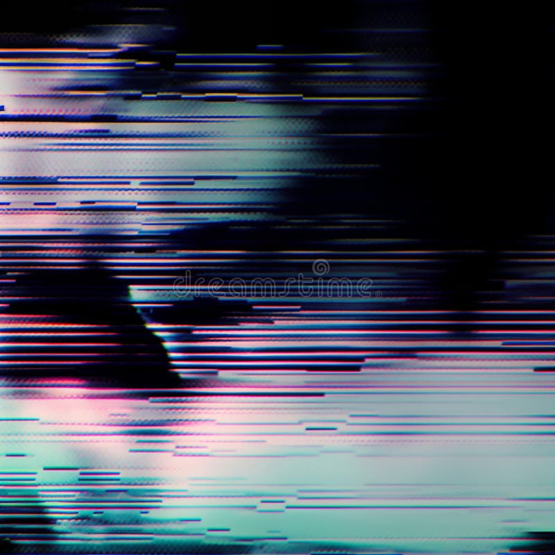 Distorted Digital Background with Signal Interference Stock ...