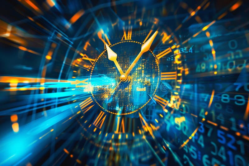 A Distorted Digital Clock Face Illustrating the Distorted Perception of ...