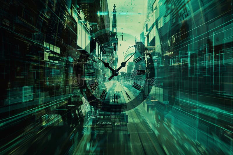 A Distorted Digital Clock Face Illustrating the Distorted Perception of ...