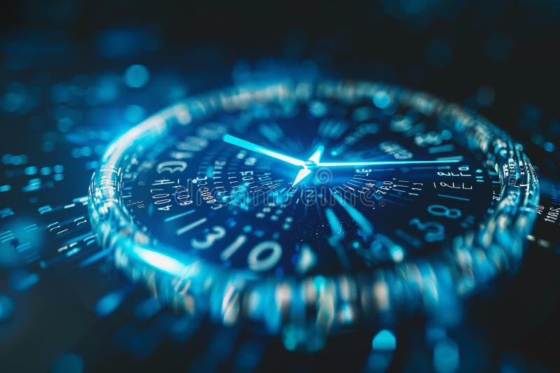 A Distorted Digital Clock Face Illustrating the Distorted Perception of ...