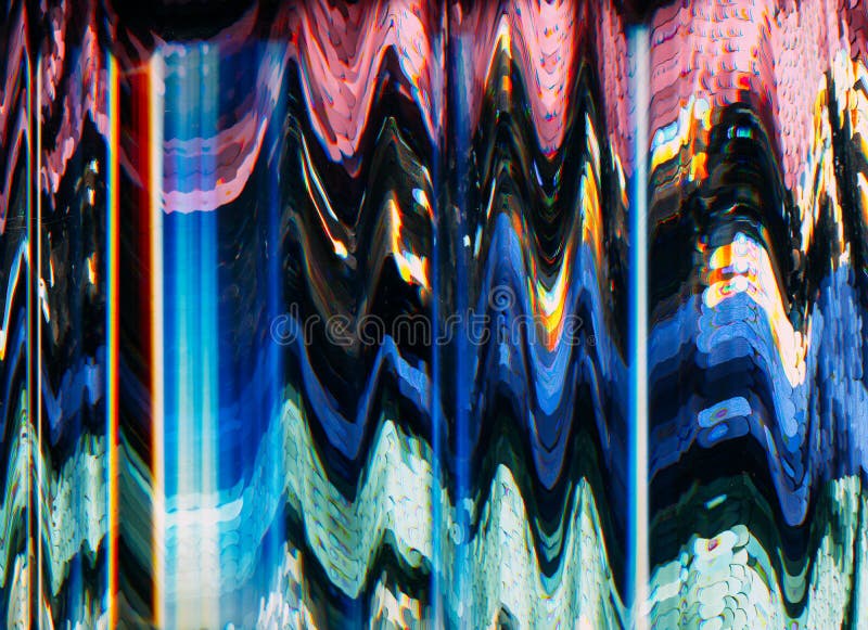 Distorted Display System Breakdown Signal Error Stock Illustration ...