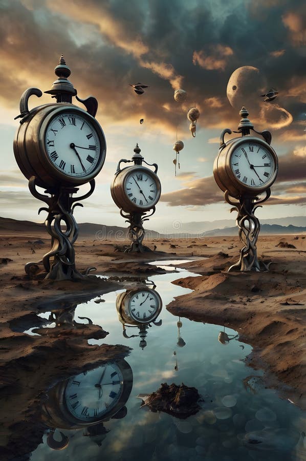 A Distorted, Dreamlike Landscape with Surreal, Distorted Elements Such ...