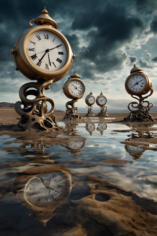 A Distorted, Dreamlike Landscape with Surreal, Distorted Elements Such ...