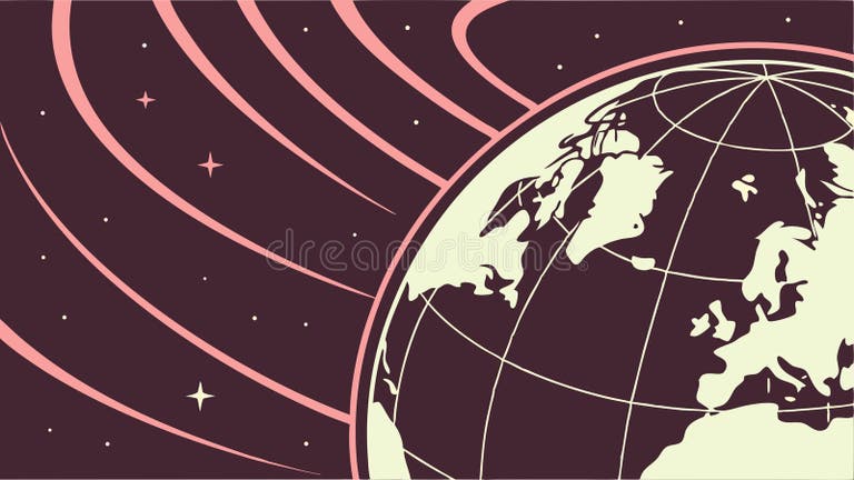 Distorted Earth Globe with Abstract Grid Pattern, Digital World, Vector ...