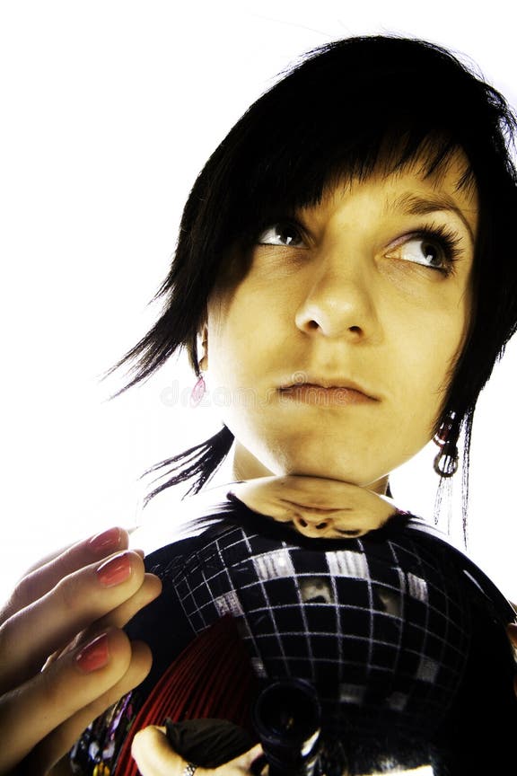 The distorted face stock image. Image of joking, beauty - 12695117