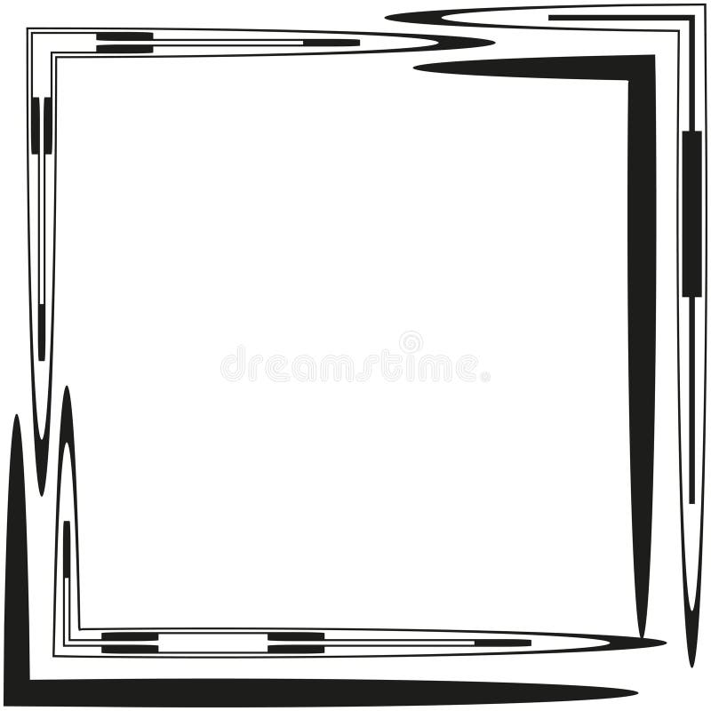 Distorted Frame Icon. Abstract White Border. Vector Glitch Shape ...
