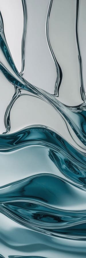 Distorted Glass with Wave-like Patterns Creating an Abstract Effect ...