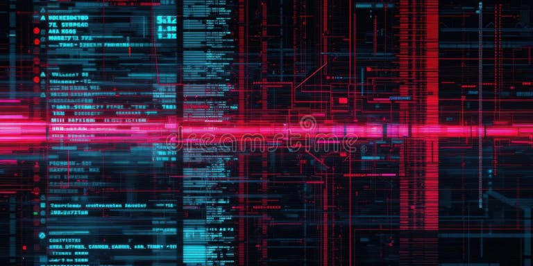 Anomalous Data a Distorted Interface Signifying a Breach, Highlighting ...