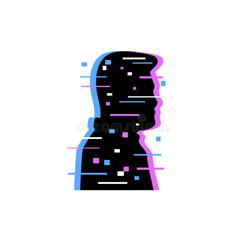 Distorted Glitch Avatar. stock vector. Illustration of human - 289507632