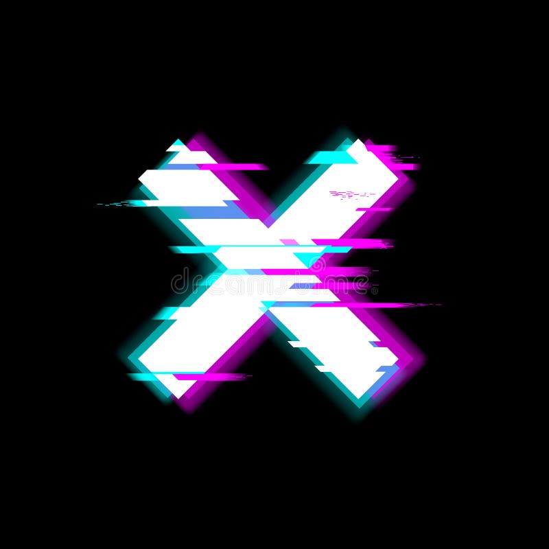 Distorted Glitch Style Warning and Error Symbol - Exclamation Point in ...